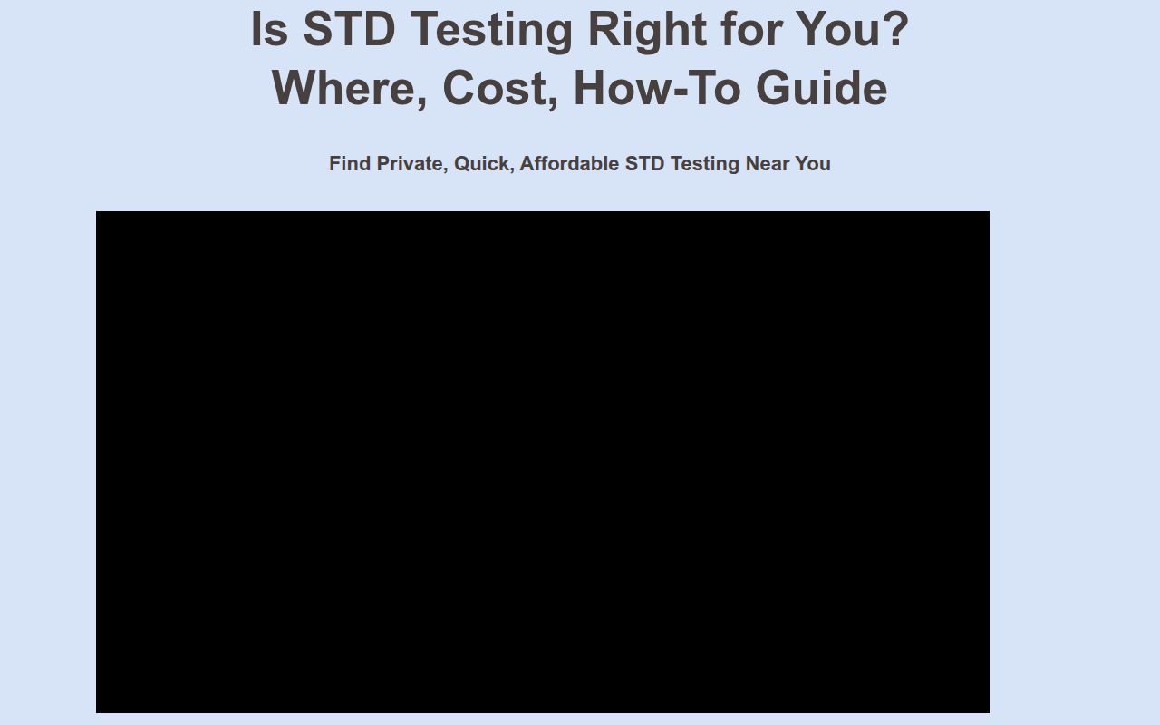 STD Testing 101: Where, Cost, How-To Guide